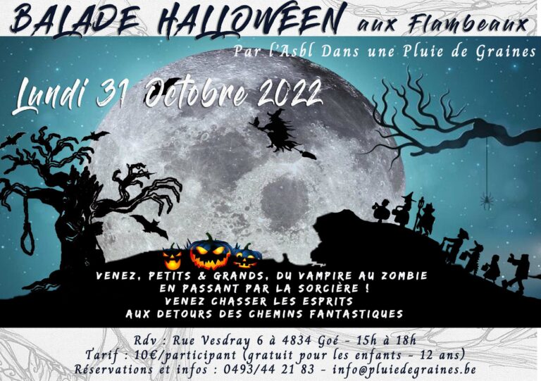 Balade Halloween aux Flambeaux - ASBL Pluie de Graines
